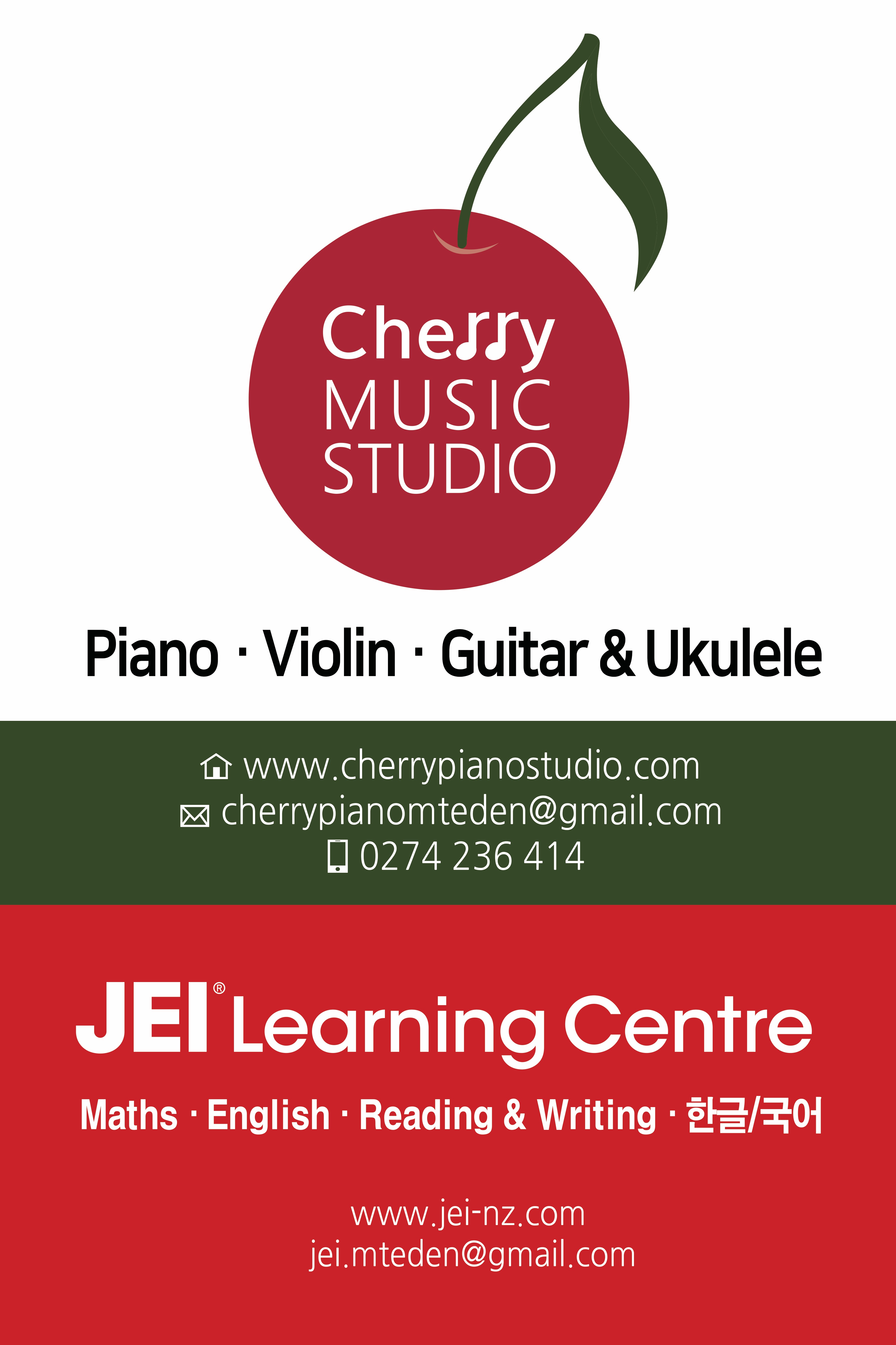 Cherry Music Studio in Mt Eden - NZ Music Teachers Online